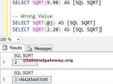 Sql Sqrt Function
