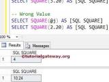 Sql Square Function