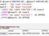Sql Upper And Lower Fucntions