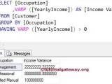 Sql Varp Function