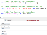 Sql Year Function