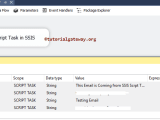 Ssis Script Task To Sent An Email