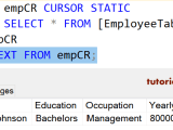 Static Cursor In Sql Server