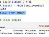Static Cursor In Sql Server