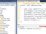 Sql Server Temp Tables Sql Local And Global Temporary Tables