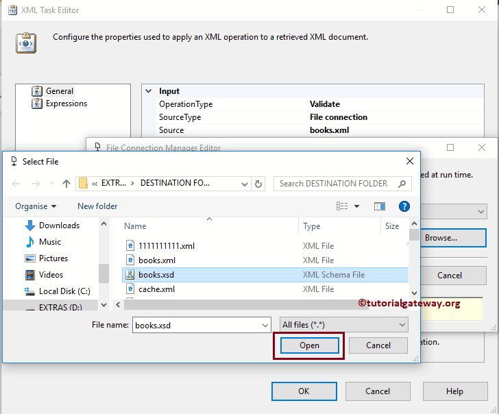 Validate XML File using SSIS XML Task