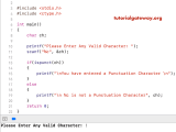 Ispunct In C