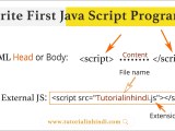 First Javascript Program कह और क स ल ख Tutorial In Hindi