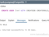 Postgresql Create User