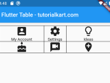 Flutter Table Tutorial