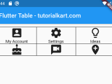 Flutter Table Tutorial