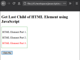 How To Get Last Child Of An Html Element In Javascript