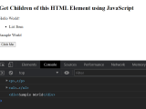 How To Get Children Of An Html Element In Javascript