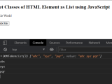 How To Get Class Names Of An Html Element As List In Javascript