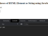 How To Get Class Names Of An Html Element As String In Javascript