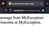 User Defined Custom Exception In Php