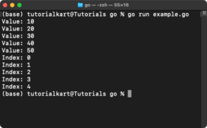 Golang – For Loop Array