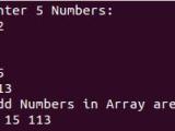 Print Odd Numbers In An Array C Program
