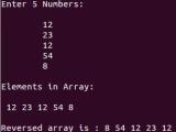 Reverse An Array C Program