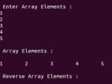 Reverse An Array C Program