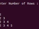 Print Pattern Of Natural Numbers C Program