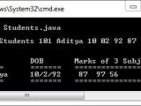 Insert Accept Display Student Details Java
