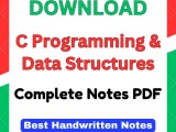 C Programming Handwritten Notes Pdf Free Download