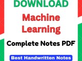 Machine Learning Handwritten Notes Pdf Free Download