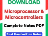 8085 8086 Microprocessor And Microcontroller Notes Pdf