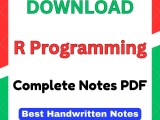 Handwritten R Programming Notes Pdf Lecture Download 2025