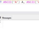 Sql Server Ascii Function