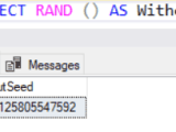 Sql Server Rand Function Get Random Numbers