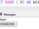 Sql Server Rand Function Get Random Numbers