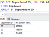 Sql Server Sum Function Get Total