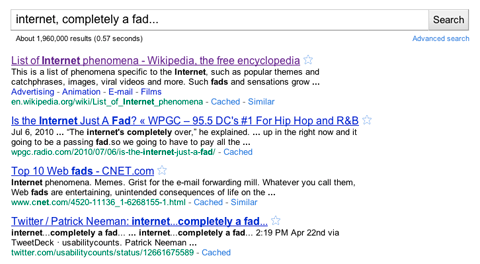 I Still Think The Internet Is A Fad