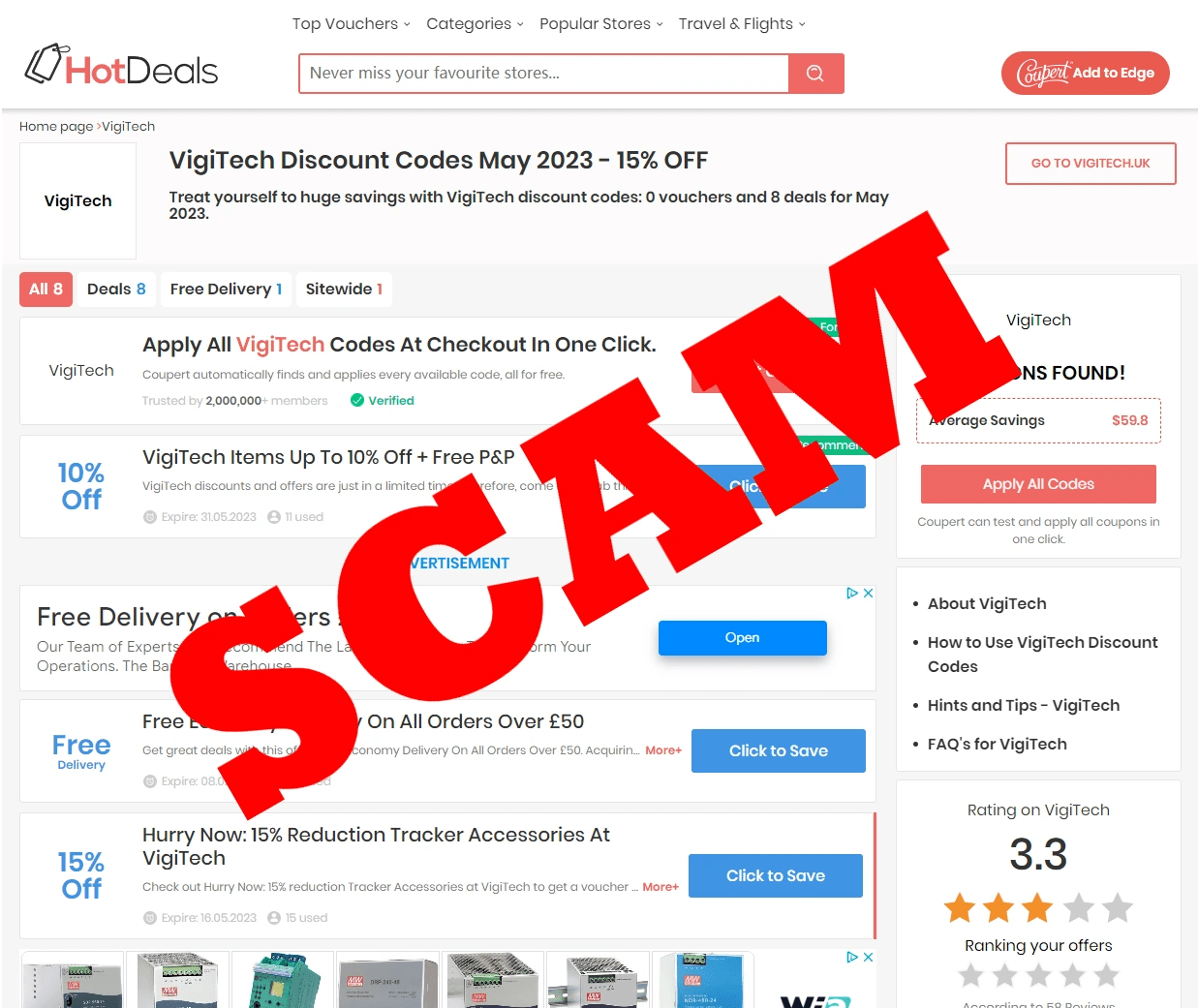Fake Discount Voucher Codes - VigiTech GPS Tracking