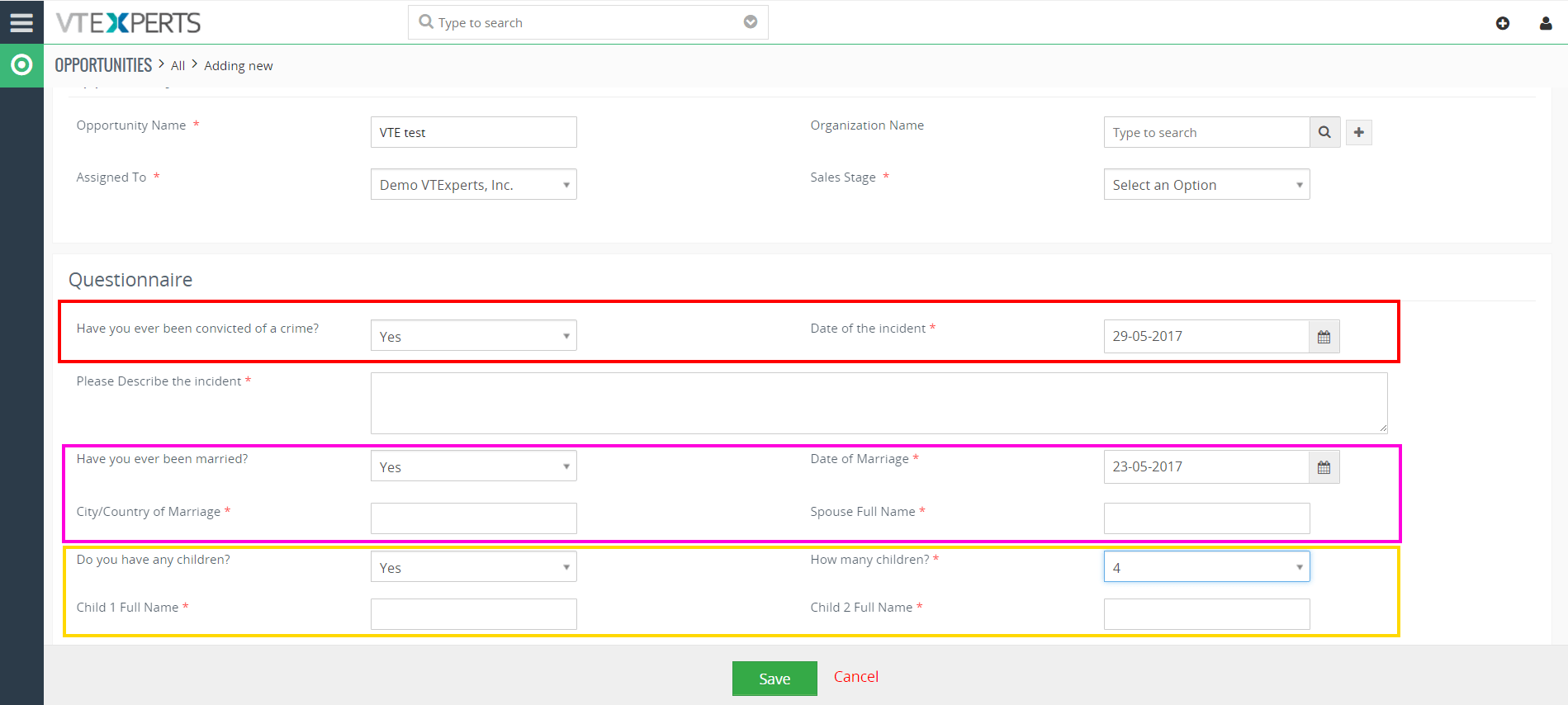 VTiger Conditional Layouts - Based on Field Values