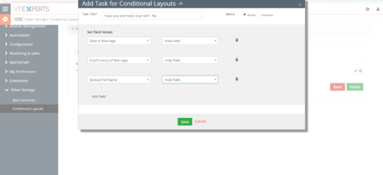 Conditional Layouts - VTiger Experts