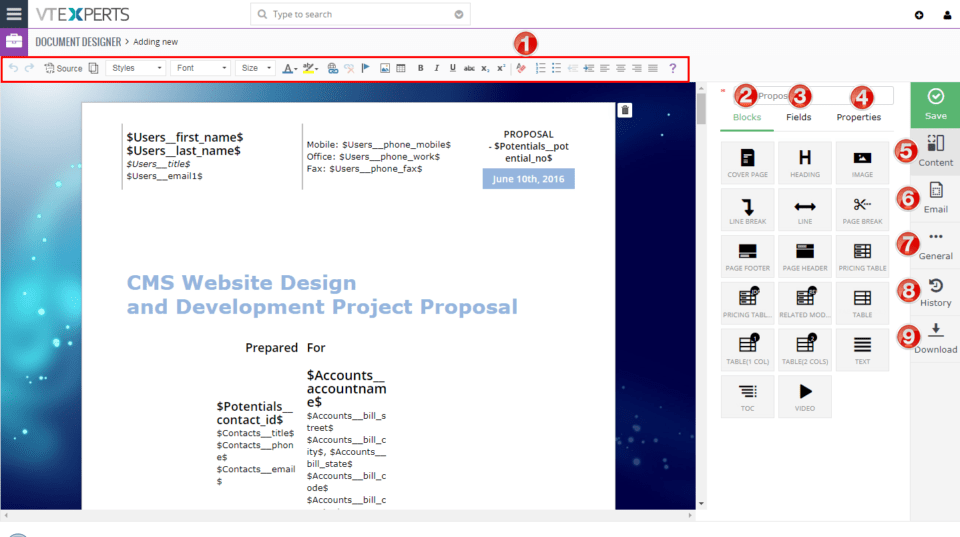 Document Designer + E-Signature - VTiger Experts