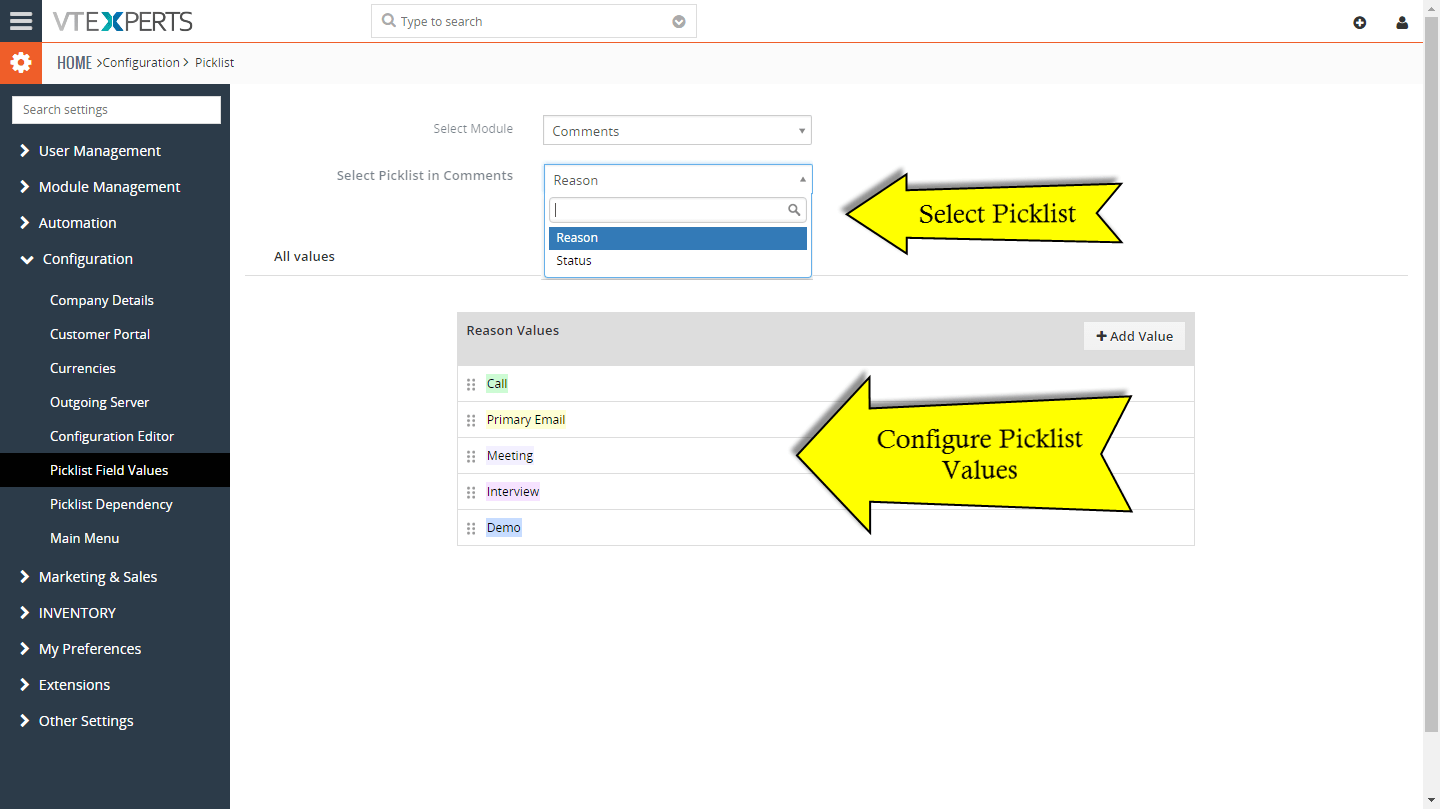 Advanced Comments (Colors + Fields) - Extension for VTiger