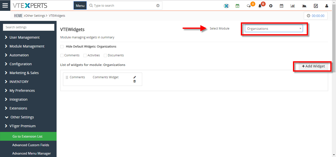 Create New Summary Widget In VTiger 7 - VTiger Experts