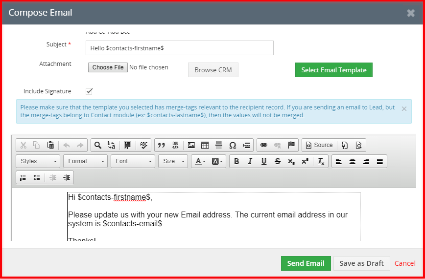 Send Emails Directly From Custom Modules in VTiger - VTiger Experts