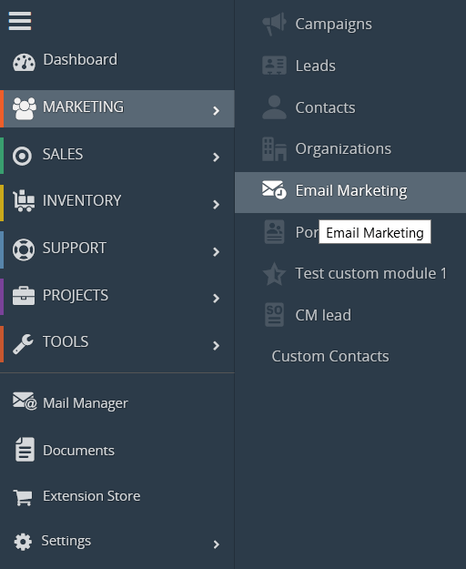 Adding Custom Modules to Email Marketing Extension - VTiger Experts