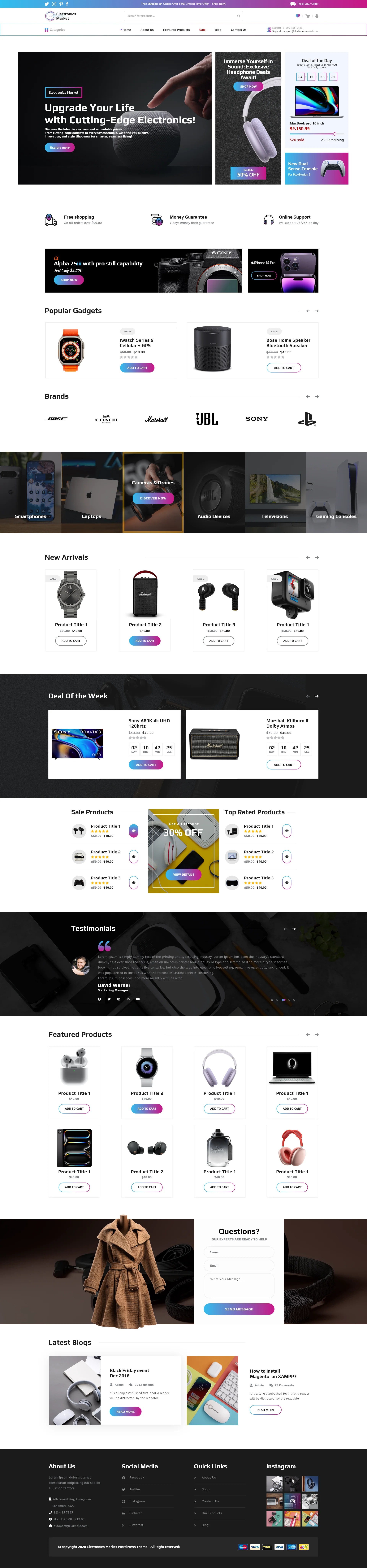 Electronics Store Wordpress Theme Perfect For Gadget Shops