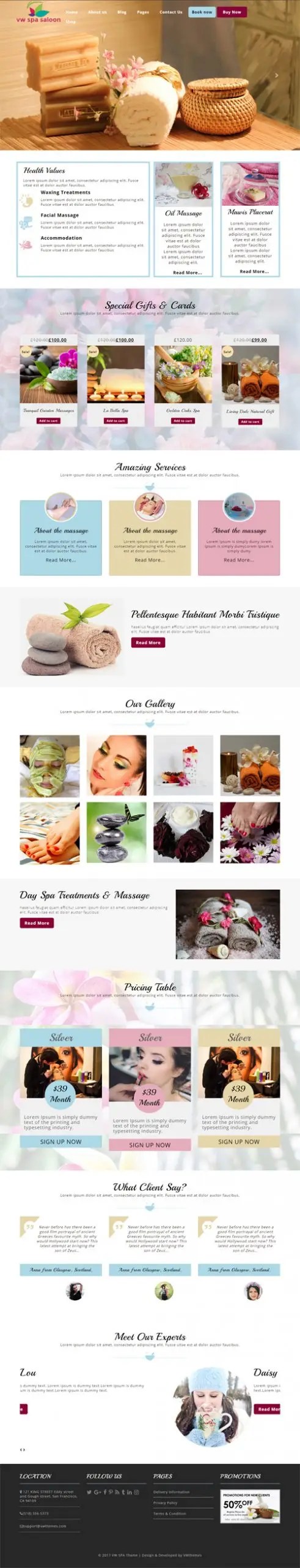 Premium Salon Spa Wordpress Theme Beauty Theme