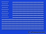 Java Exercises Print An American Flag On The Screen W3resource
