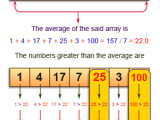 Java Find The Numbers Greater Than The Average Of An Array