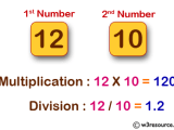 Javascript Basic Calculate Multiplication And Division Of Two Numbers
