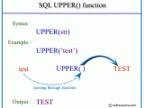 Sql Upper W3resource