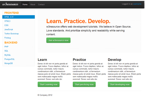 Twitter Bootstrap tutorial | DBGLORY 4 YOU
